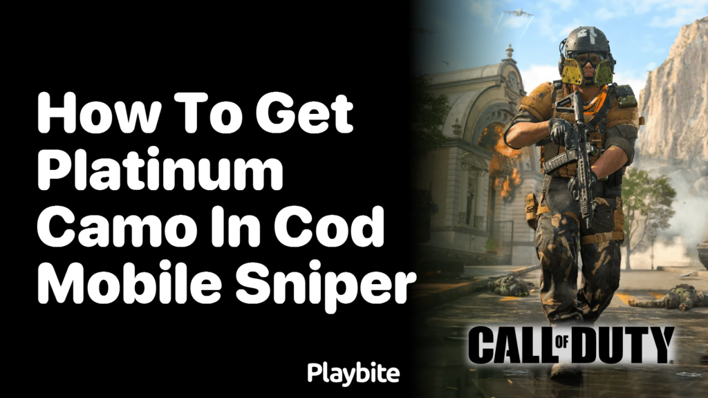 How to Get Platinum Camo in COD Mobile Sniper - Playbite