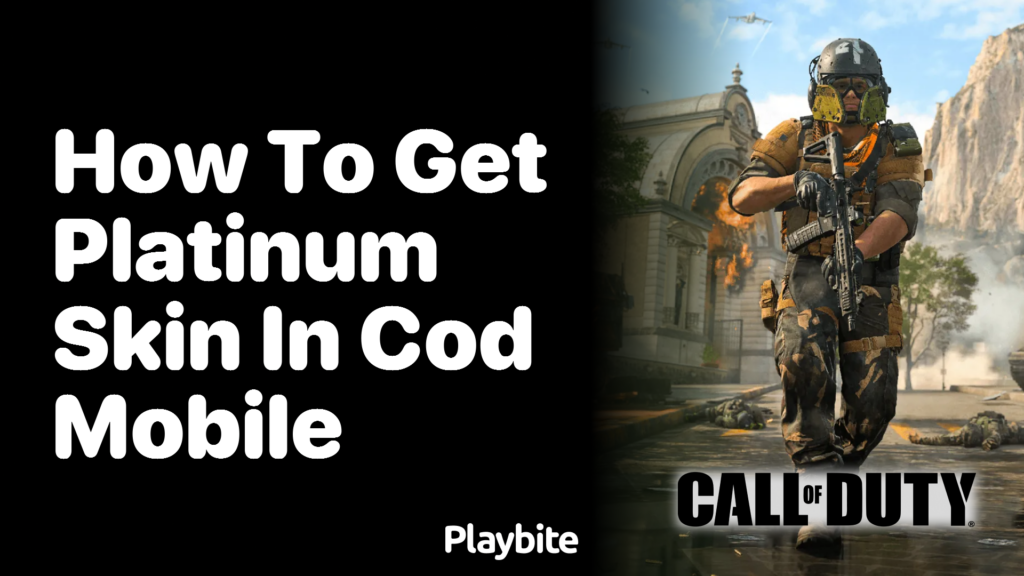 How to Get Platinum Skin in CoD Mobile - Playbite