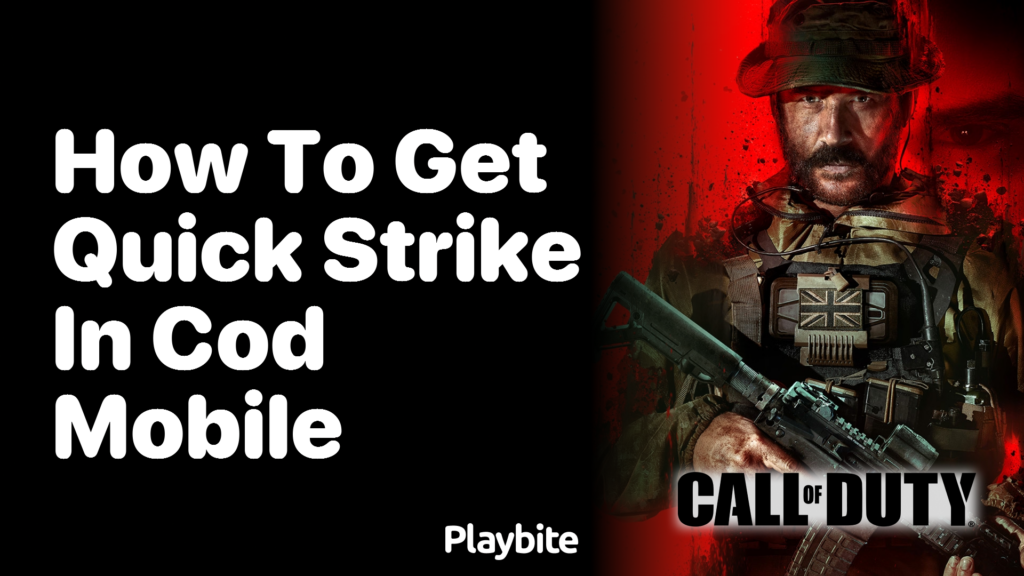How to Get Quick Strike in CoD Mobile - Playbite