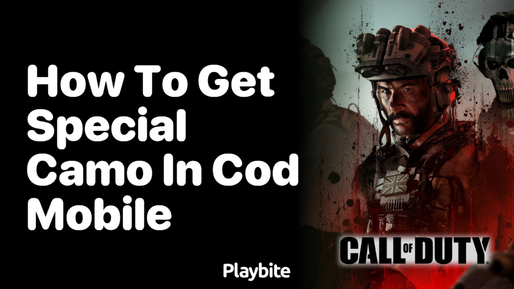 How to Get Special Camo in COD Mobile: A Quick Guide - Playbite