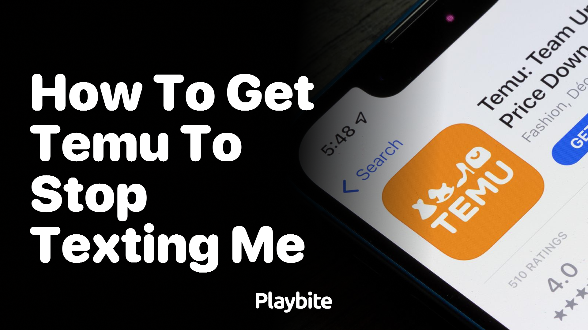 How to get Temu to stop texting me - Playbite