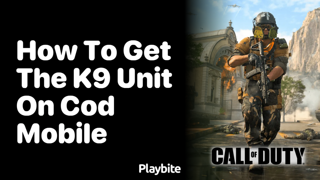 How to Get the K9 Unit on COD Mobile - Playbite