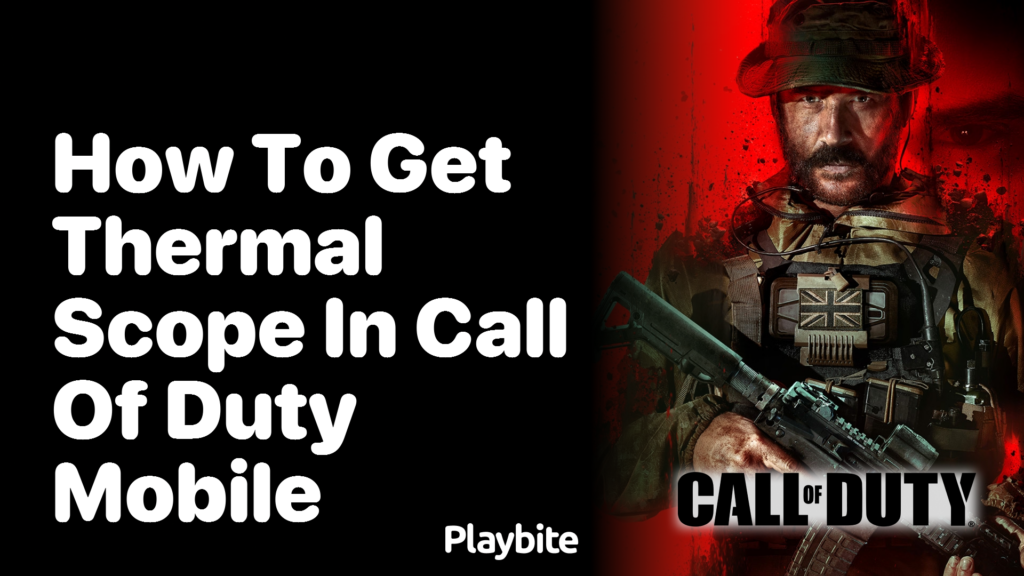 How to Get a Thermal Scope in Call of Duty Mobile - Playbite