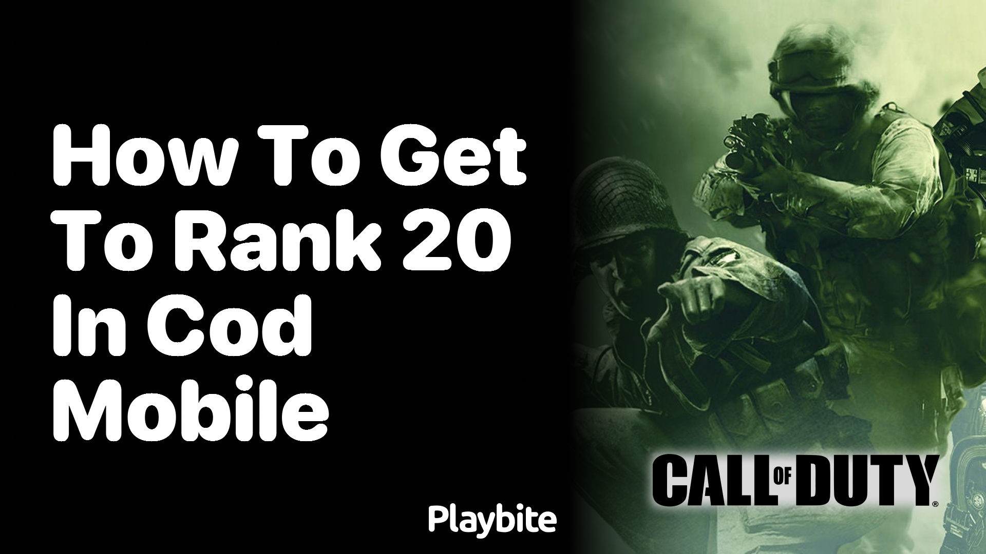 How to Reach Rank 20 in COD Mobile - Playbite