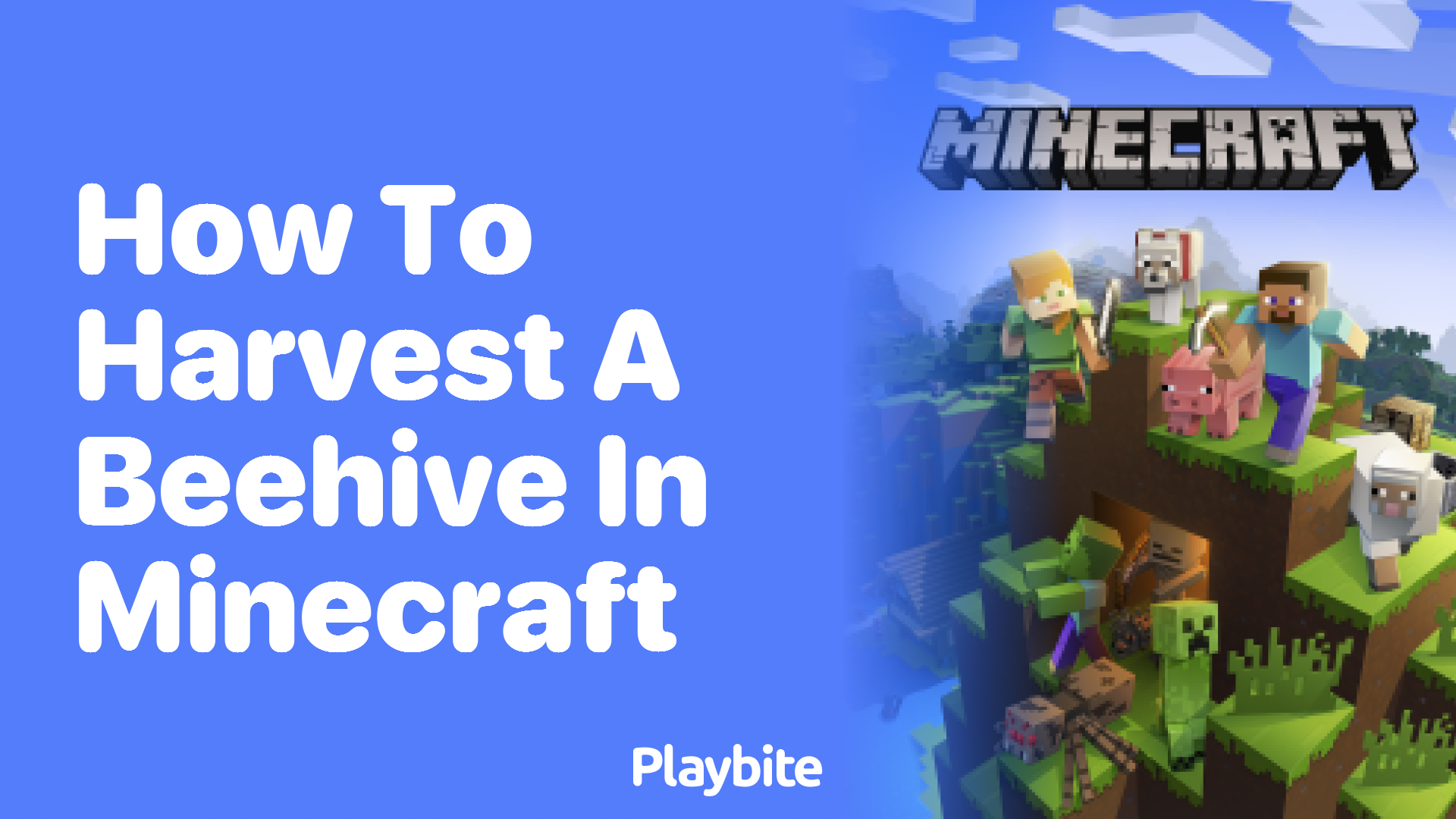 How to Harvest a Beehive in Minecraft - Playbite