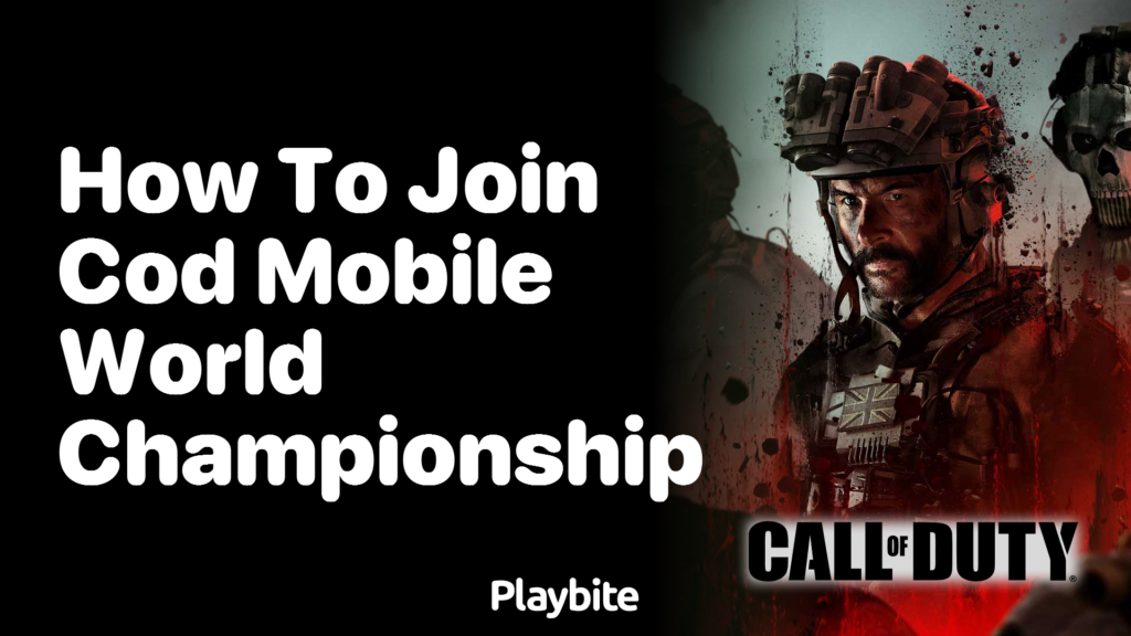 How to Join the COD Mobile World Championship - Playbite