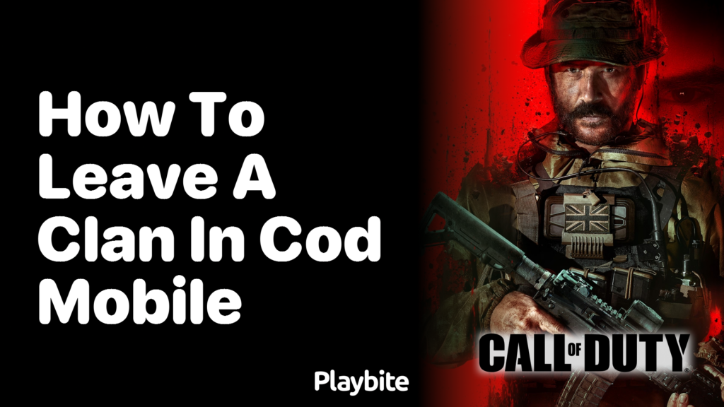 How to Leave a Clan in COD Mobile - Playbite