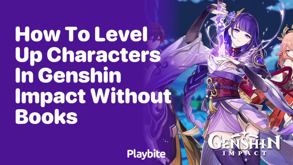 How to Level Up Characters in Genshin Impact Without Books - Playbite