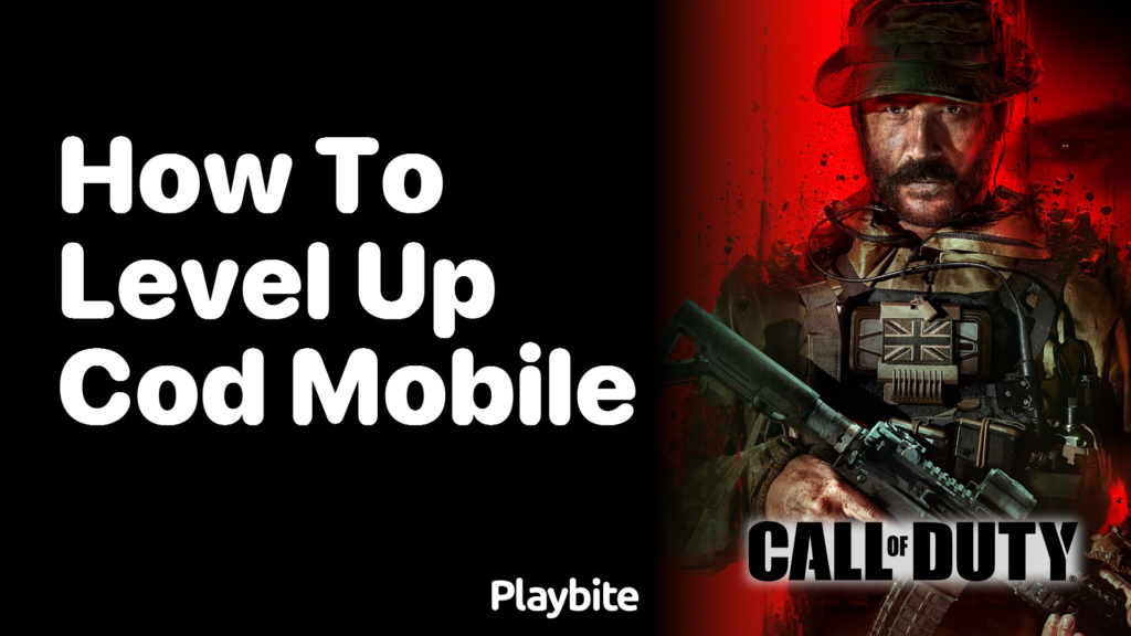 How To Level Up In Cod Mobile Quickly Playbite