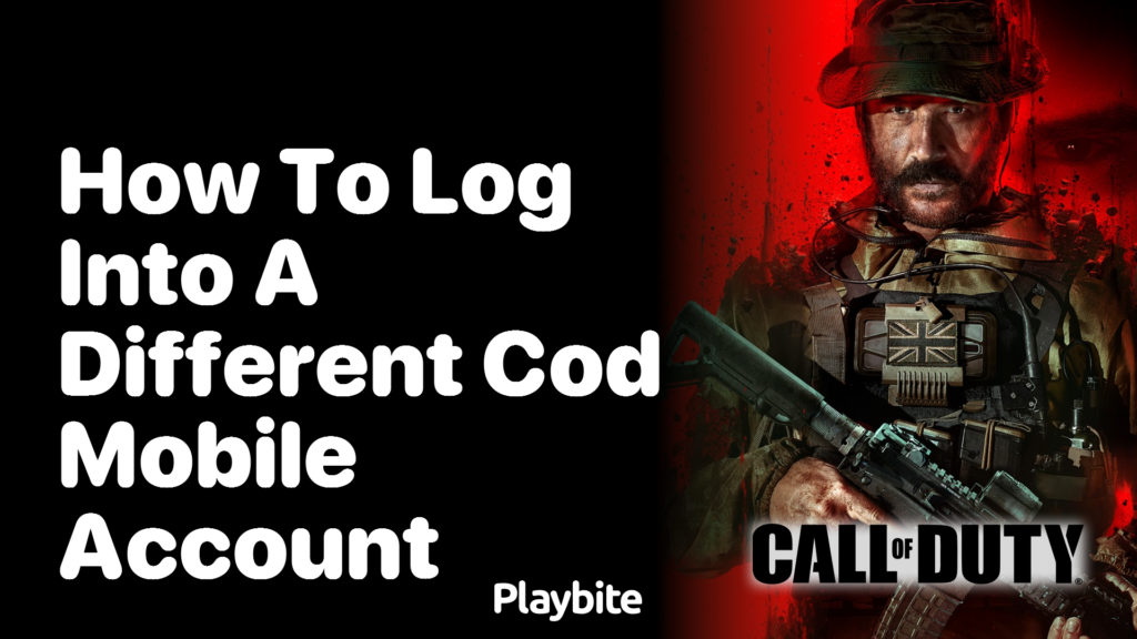 How to Log Into a Different COD Mobile Account - Playbite