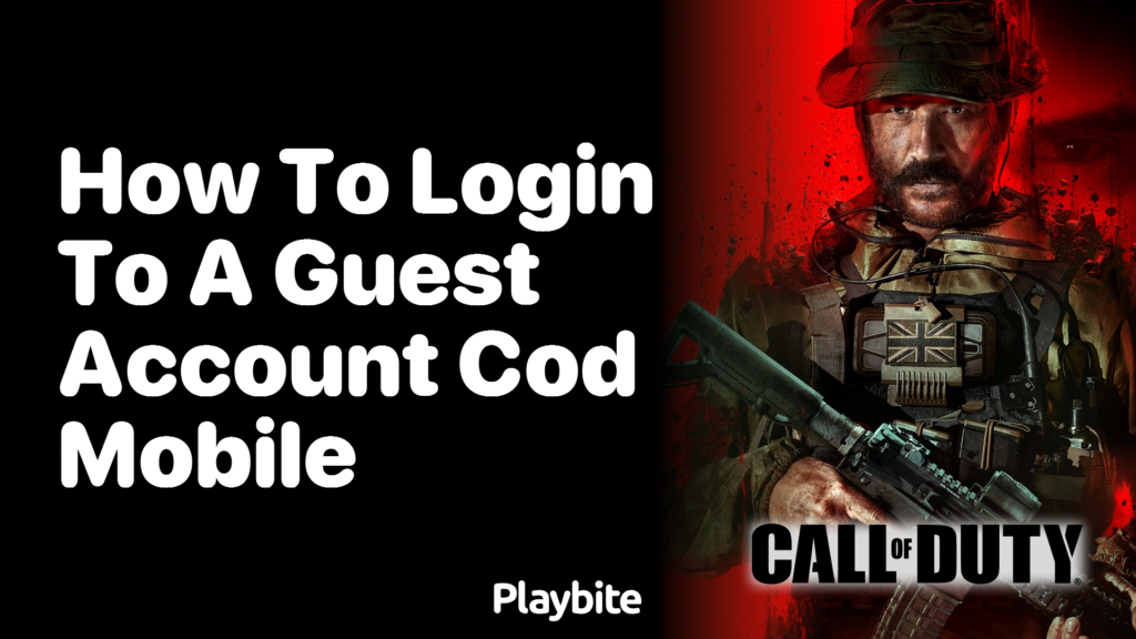 How to Login to a Guest Account in COD Mobile - Playbite