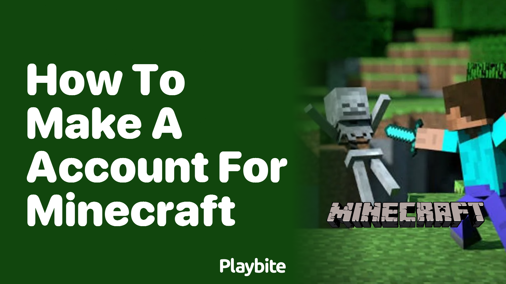 How to Make an Account for Minecraft - Playbite