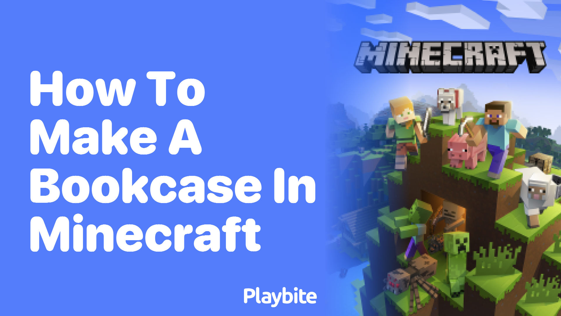 How to Make a Bookcase in Minecraft - Playbite