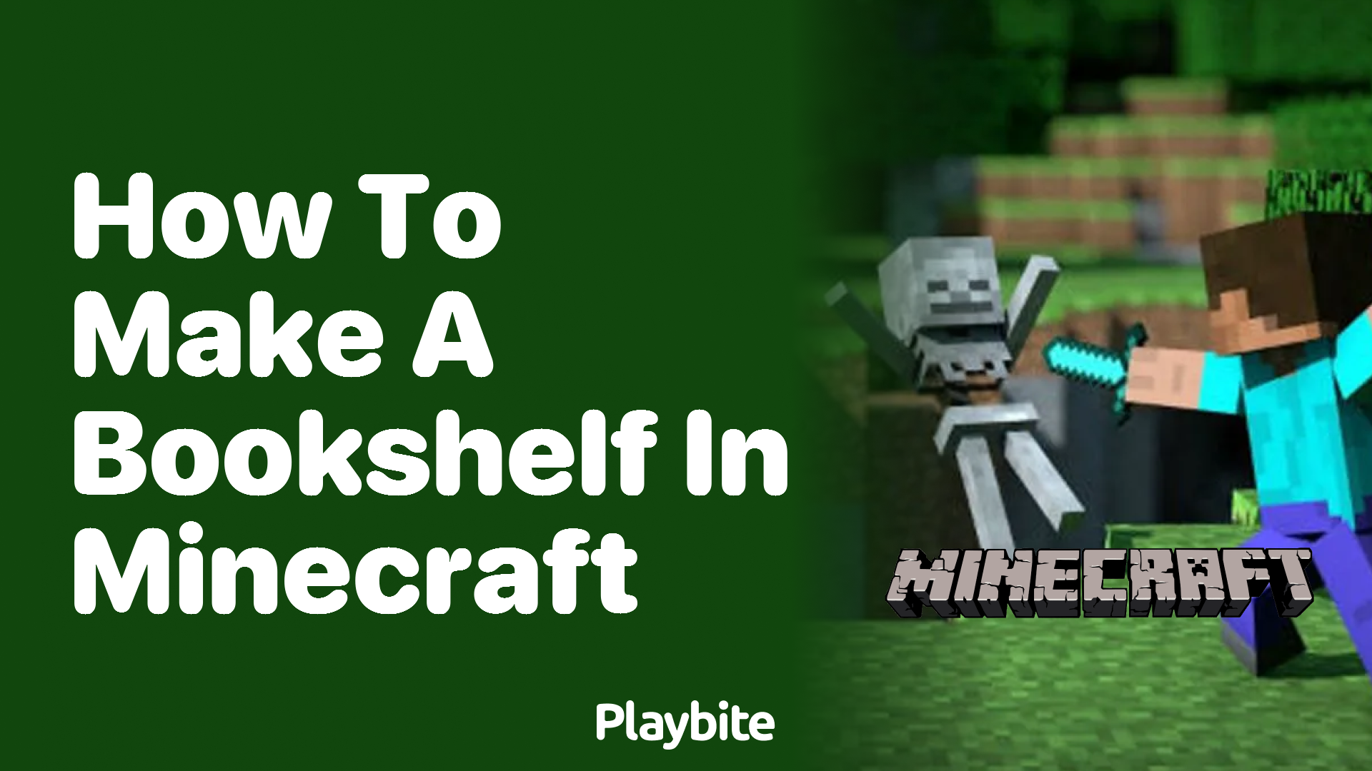 How to Make a Bookshelf in Minecraft - Playbite