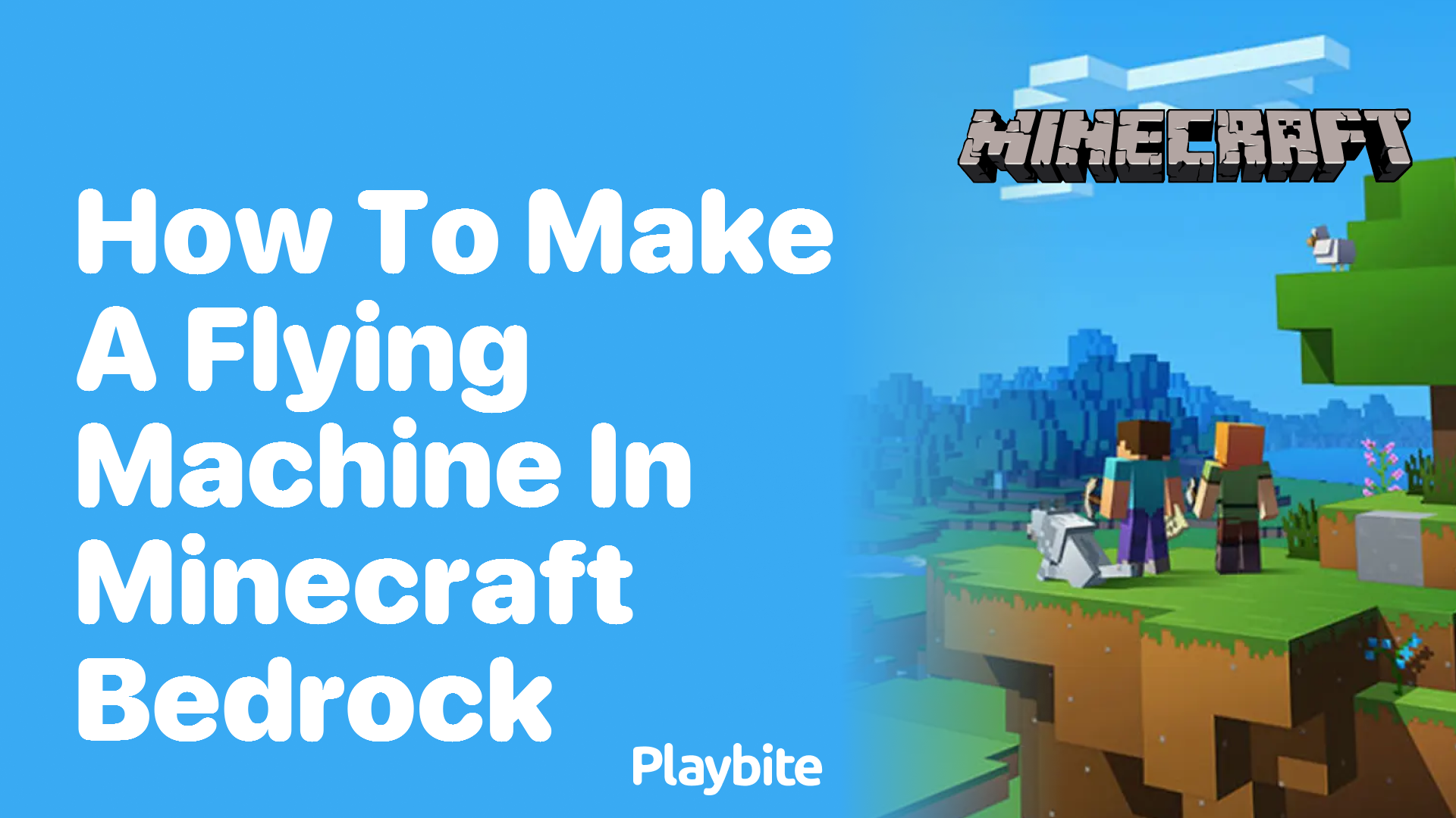 How to Make a Flying Machine in Minecraft Bedrock - Playbite