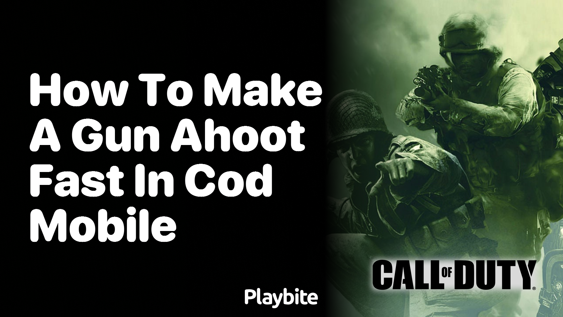 How to Make a Gun Shoot Fast in COD Mobile - Playbite