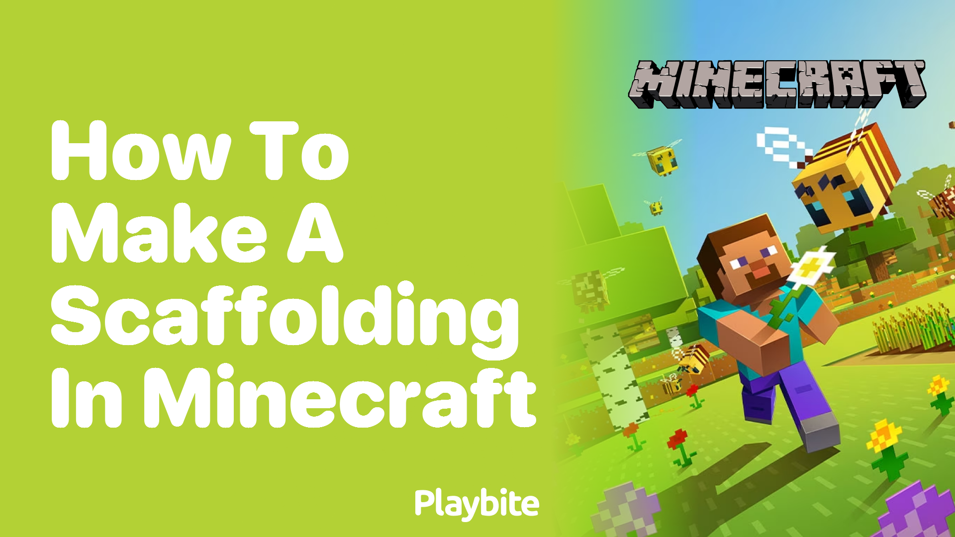 How to Make a Scaffolding in Minecraft - Playbite