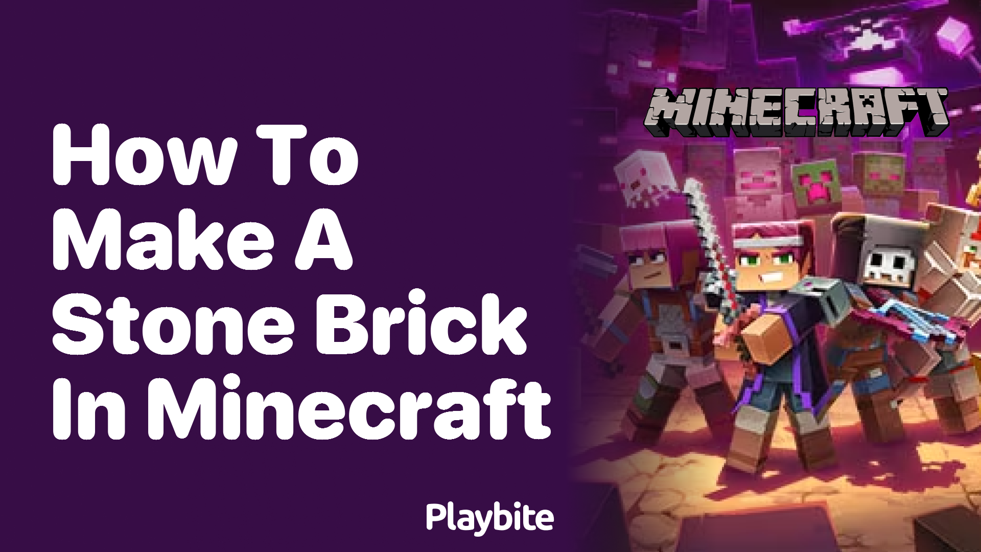 How to Make a Stone Brick in Minecraft - Playbite