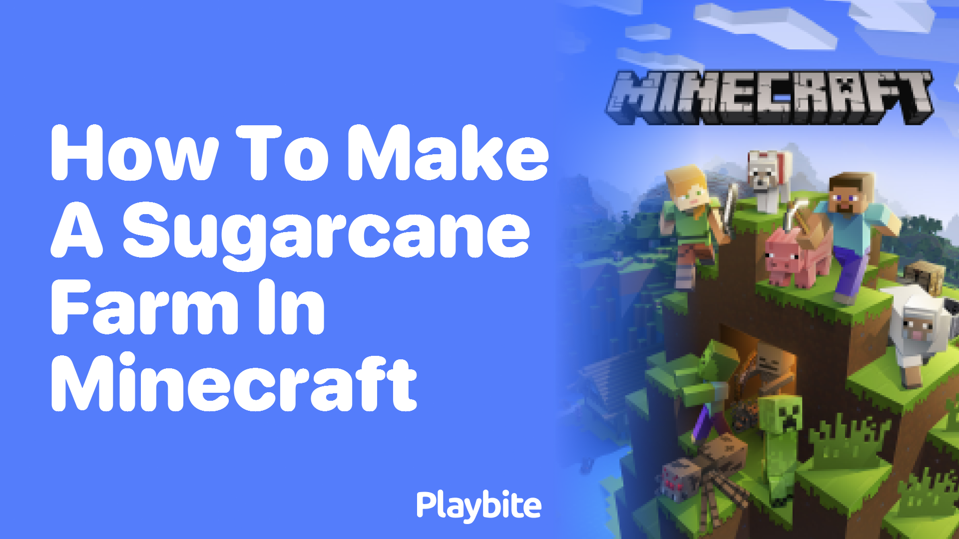 How to Make a Sugarcane Farm in Minecraft - Playbite