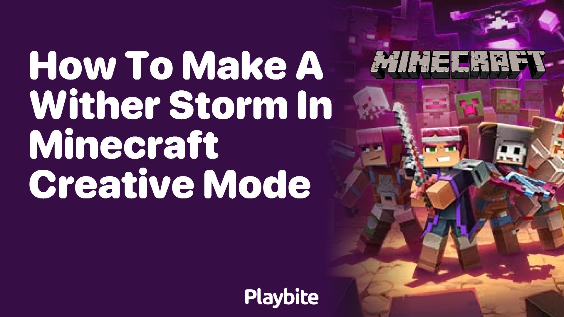 How to Make a Wither Storm in Minecraft Creative Mode - Playbite