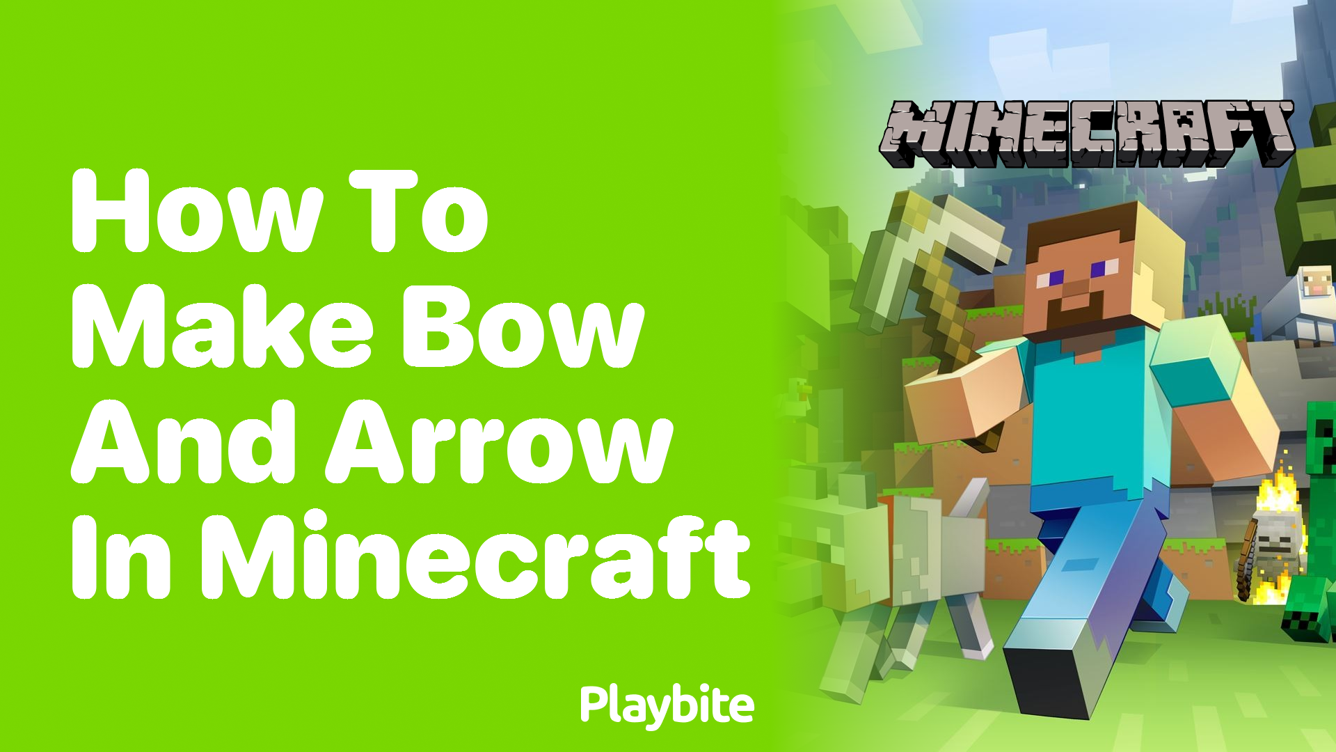 How to Make a Bow and Arrow in Minecraft - Playbite