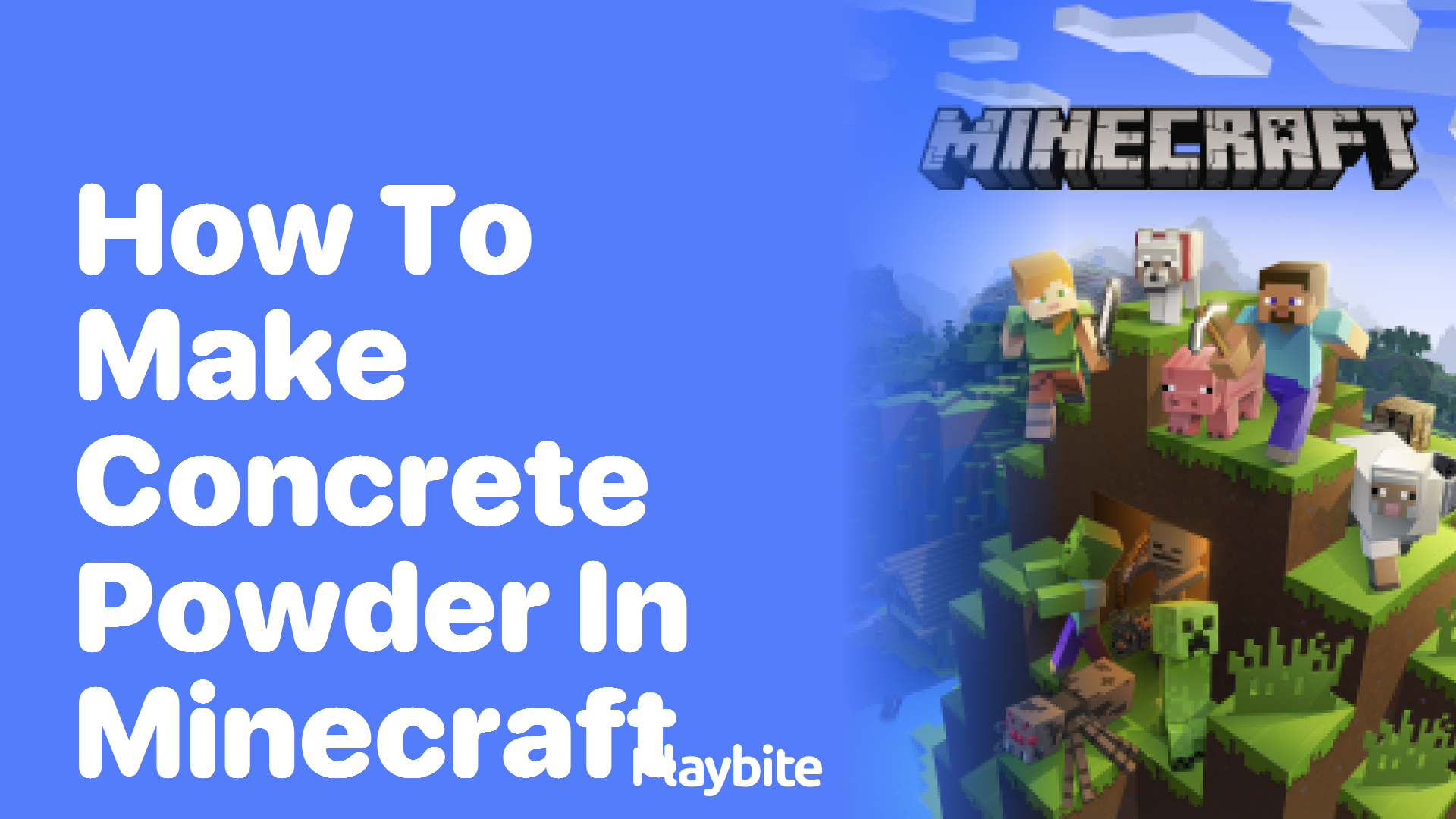 How to Make Concrete Powder in Minecraft - Playbite
