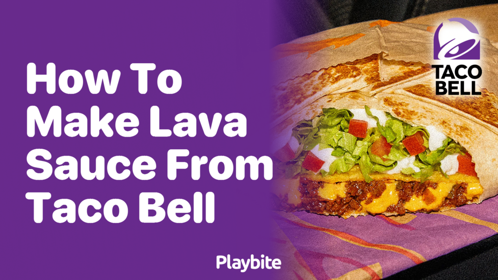 How to Make Lava Sauce From Taco Bell - Playbite