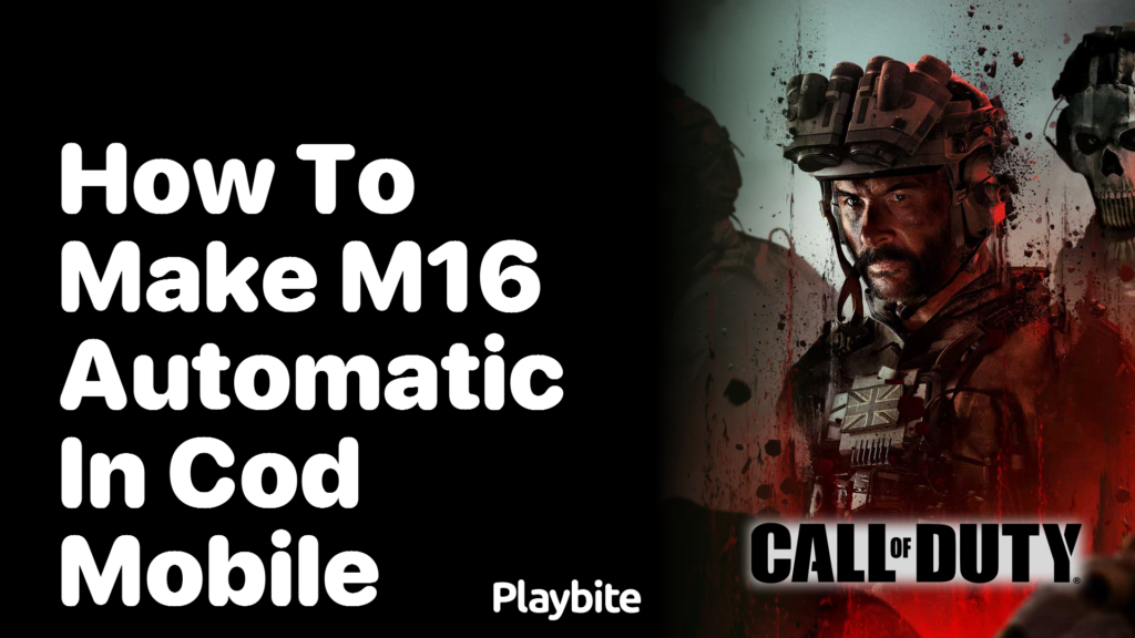 How to Make the M16 Automatic in CoD Mobile - Playbite