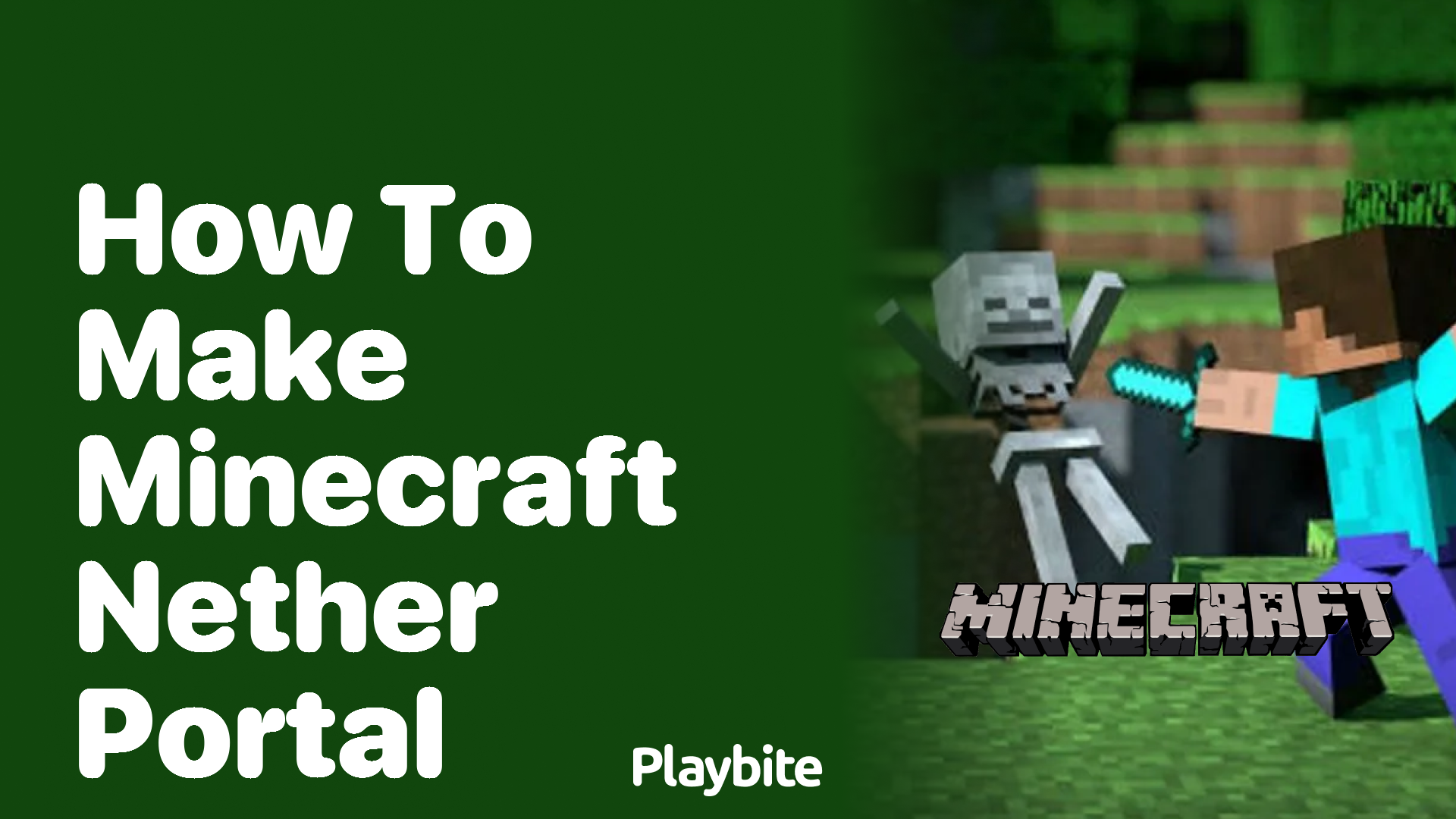 How to Make a Minecraft Nether Portal - Playbite