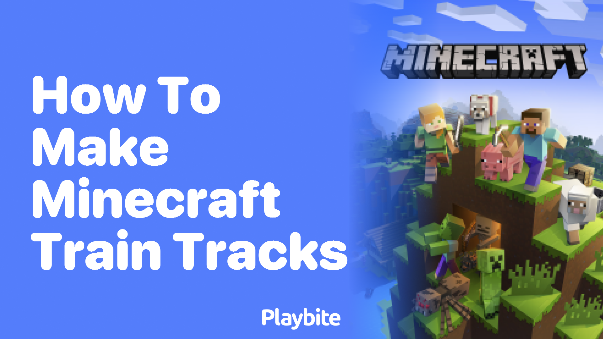 How to Make Minecraft Train Tracks - Playbite