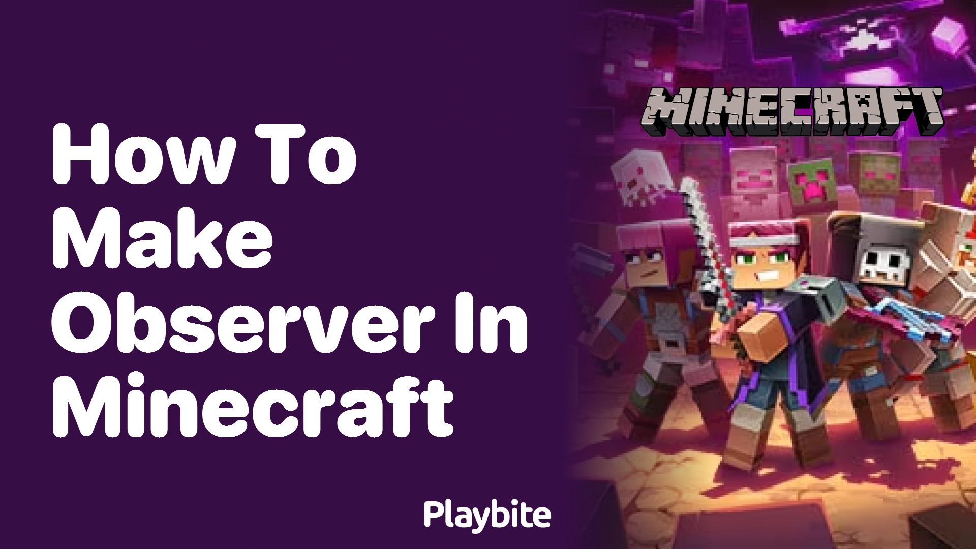 How to Make an Observer in Minecraft - Playbite