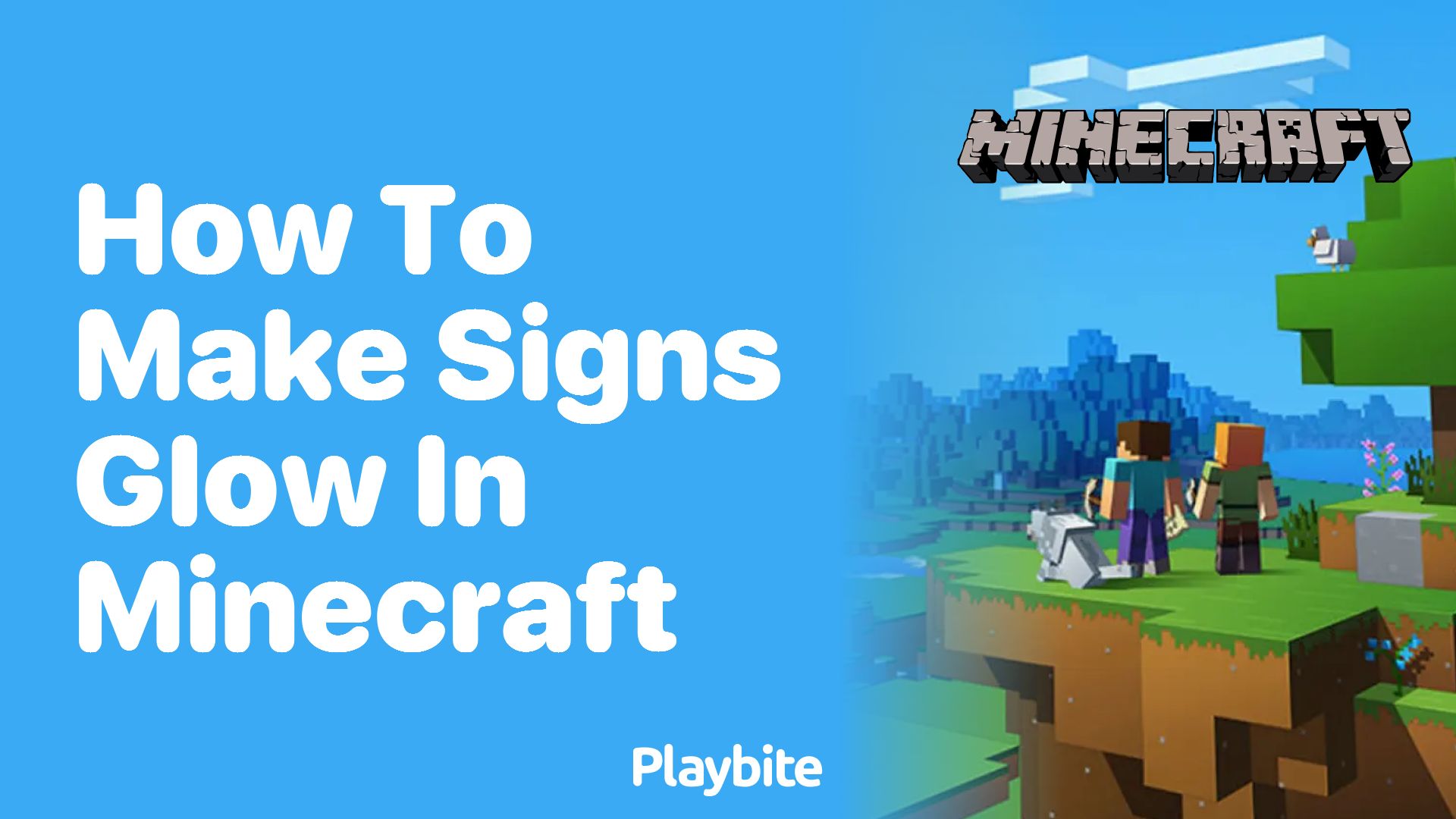 How to Make Signs Glow in Minecraft - Playbite