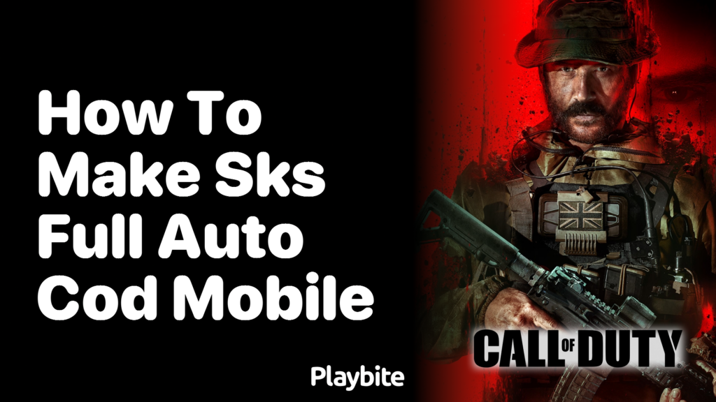 How to Make SKS Full Auto in COD Mobile - Playbite