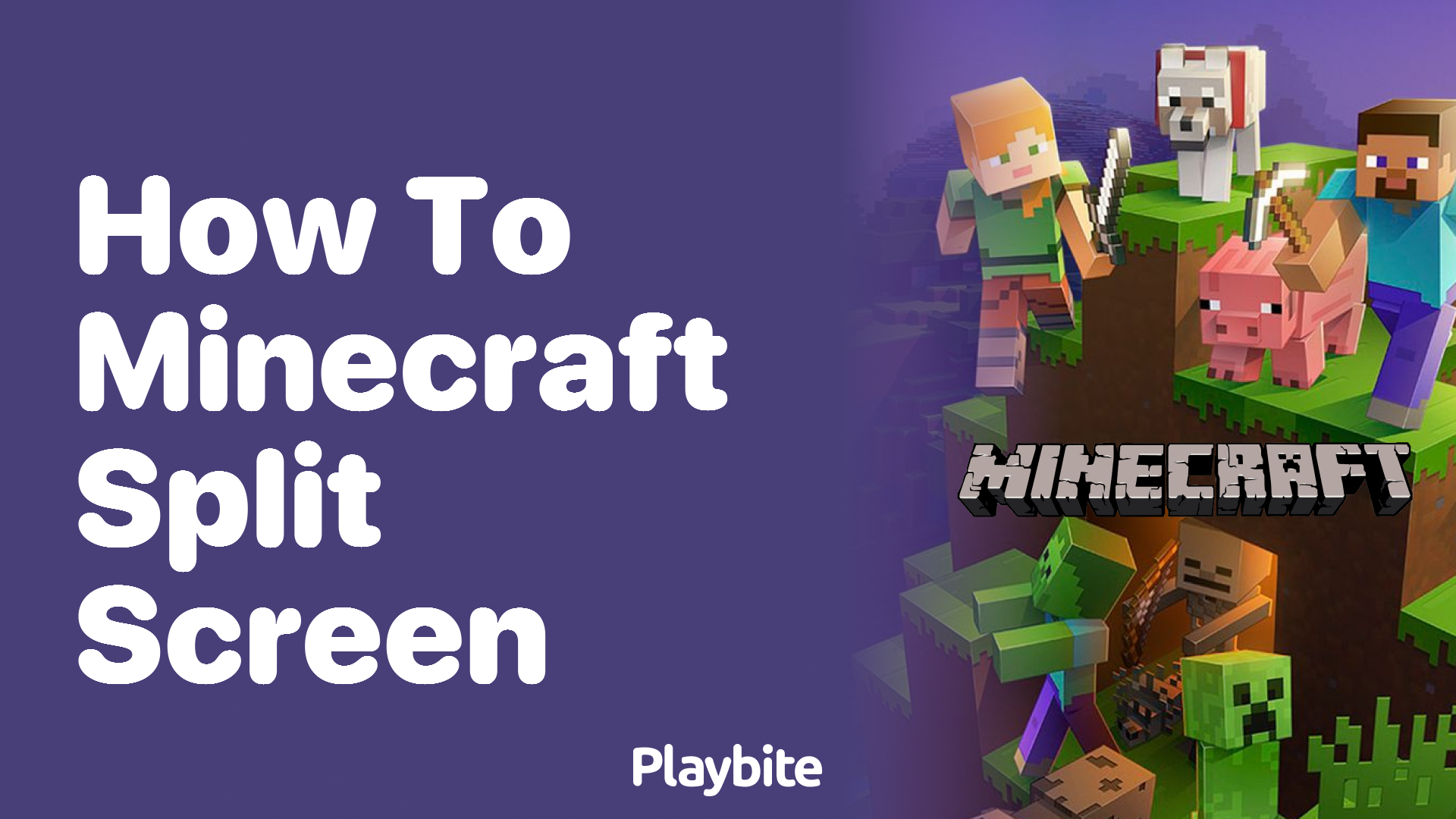 How to Play Minecraft in Split Screen Mode - Playbite