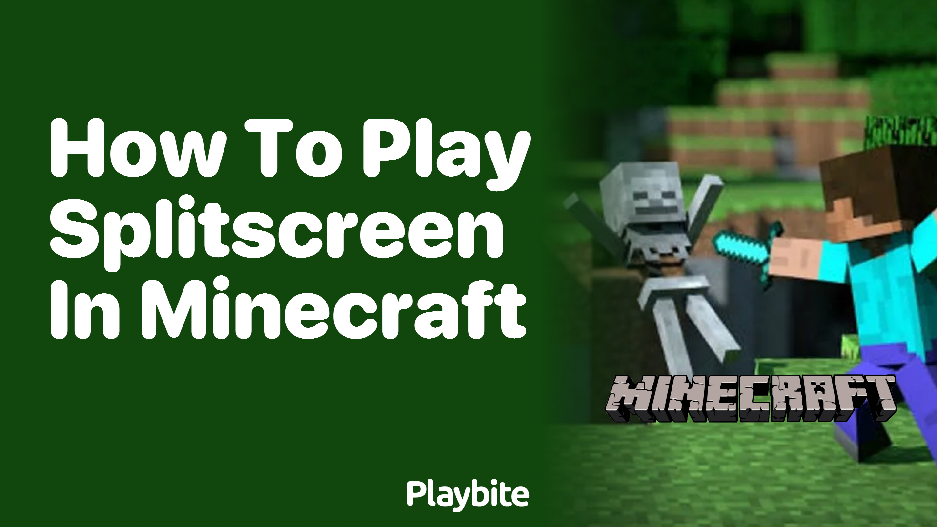 How to Play Splitscreen in Minecraft - Playbite