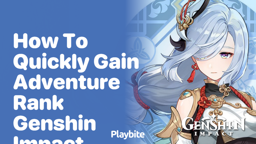 How to Quickly Gain Adventure Rank in Genshin Impact - Playbite