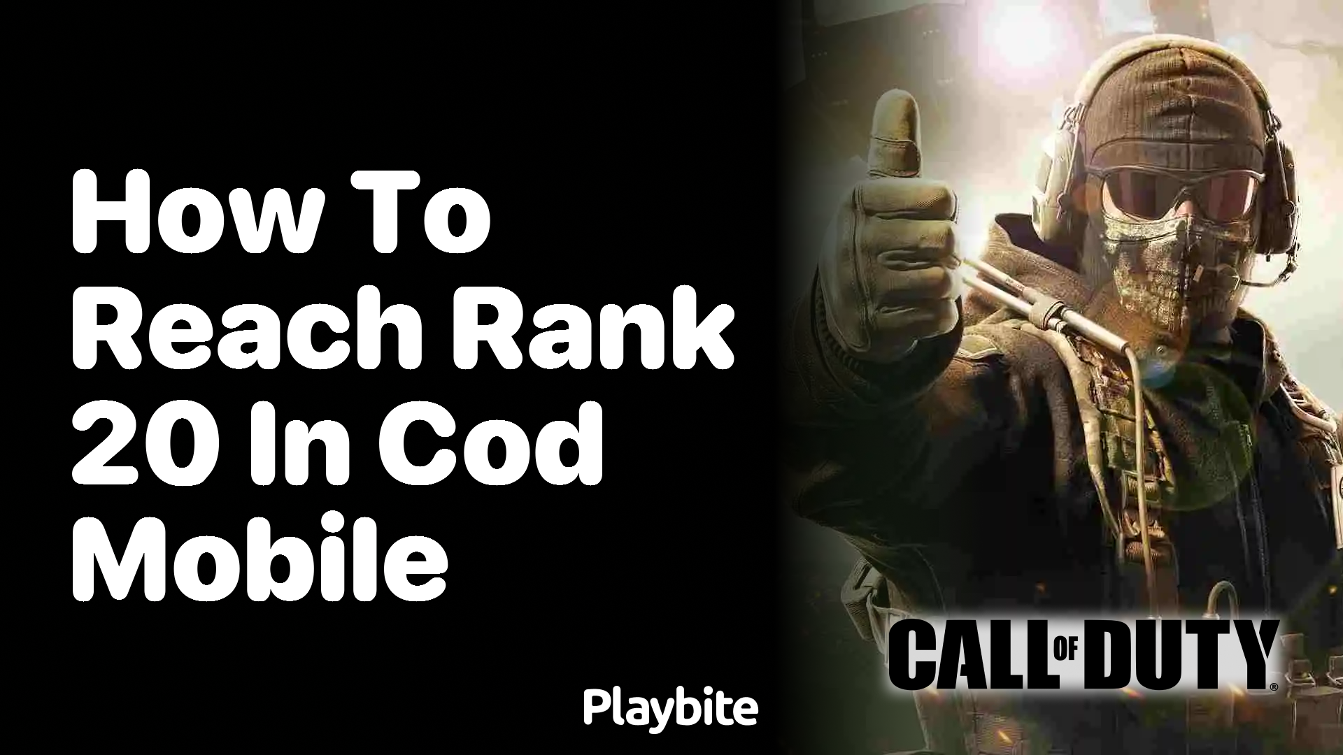 How to Reach Rank 20 in COD Mobile - Playbite