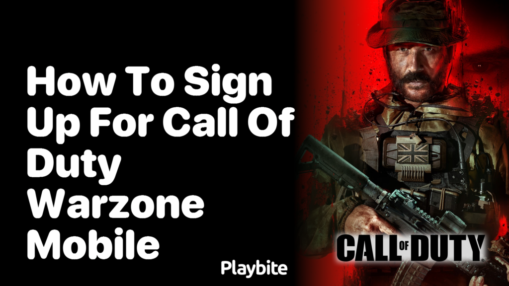 How to Sign Up for Call of Duty Warzone Mobile - Playbite