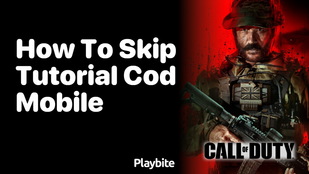 How to Skip the Tutorial in COD Mobile - Playbite