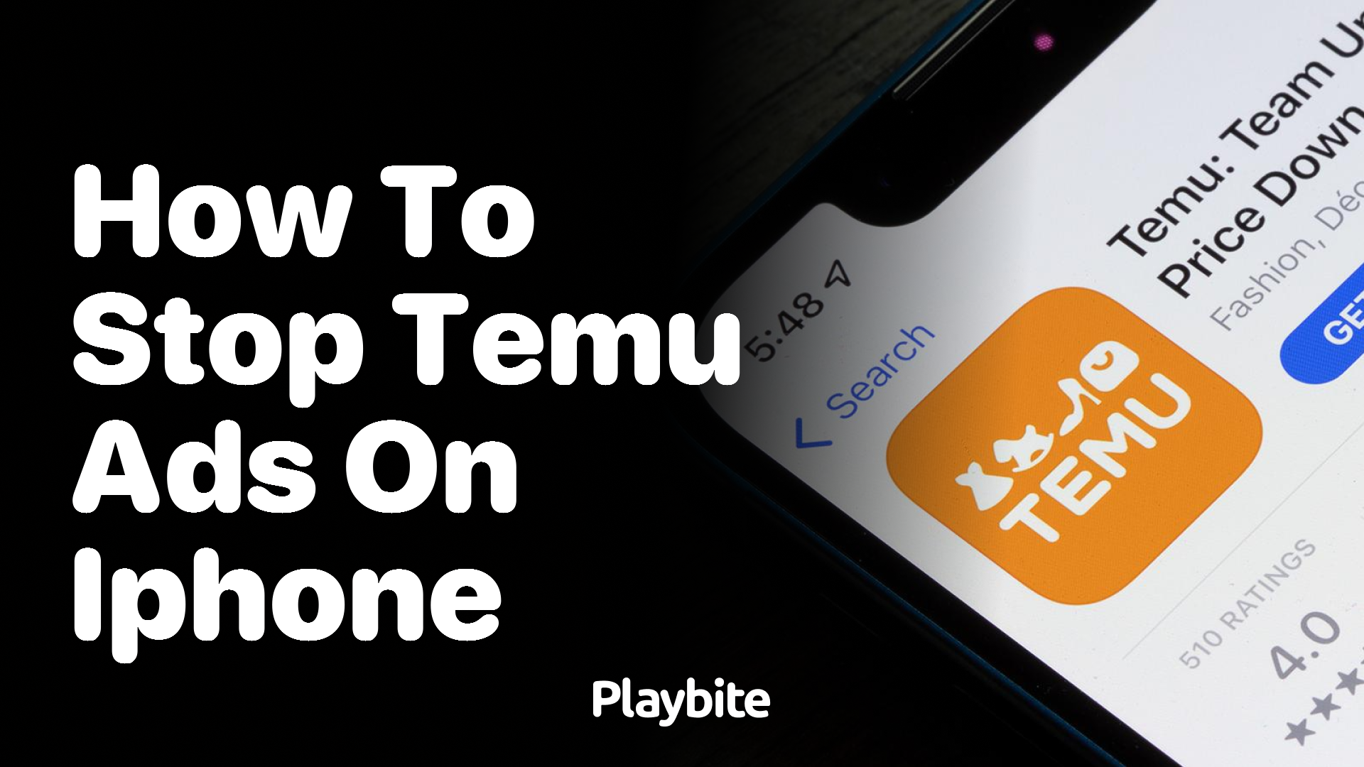How to Stop Temu Ads on iPhone - Playbite