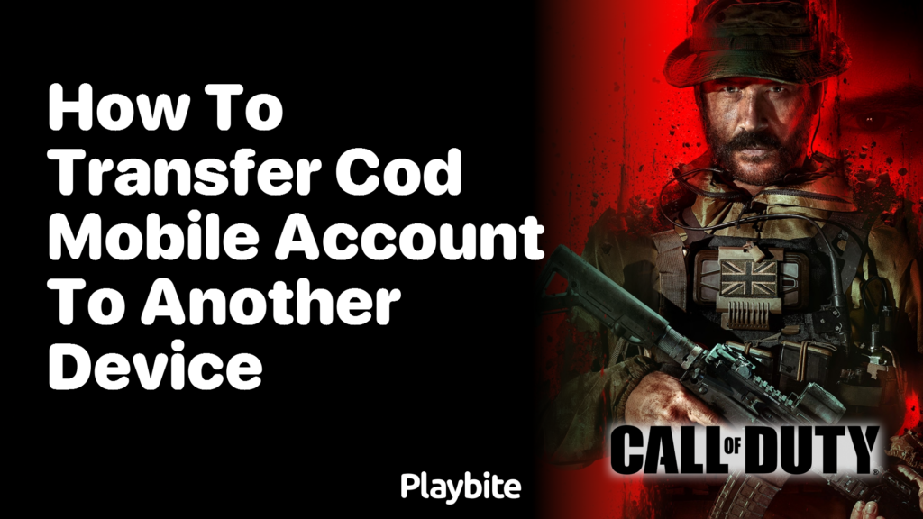 How to Transfer Your COD Mobile Account to Another Device - Playbite