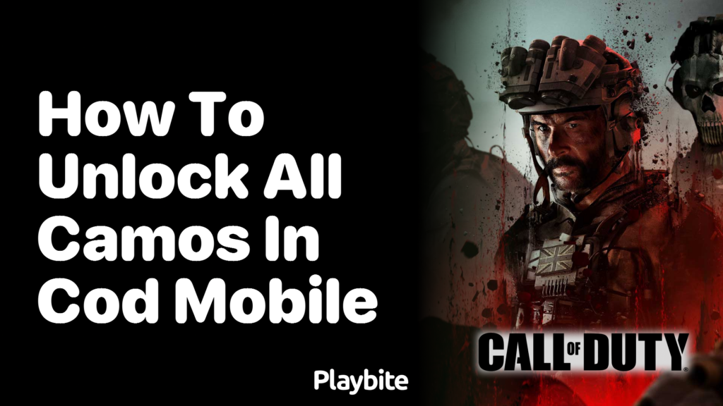 How to Unlock All Camos in COD Mobile - Playbite