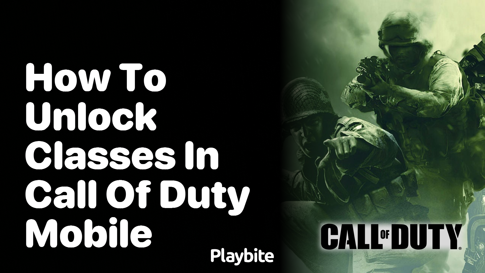 How To Unlock Classes In Call Of Duty Mobile Playbite