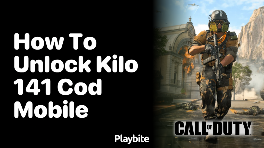 How to Unlock the Kilo 141 in COD Mobile - Playbite