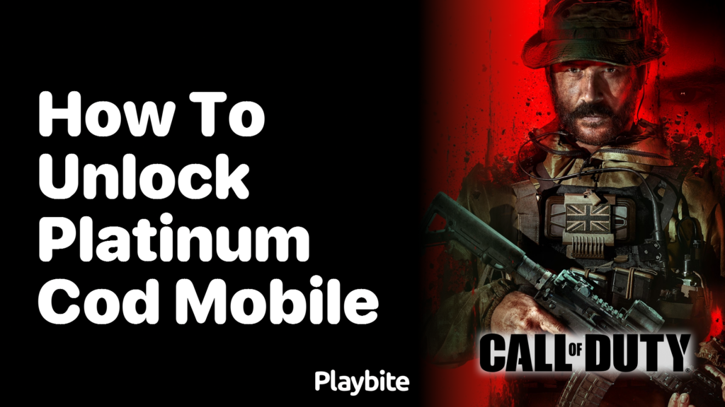 How to Unlock Platinum in COD Mobile - Playbite