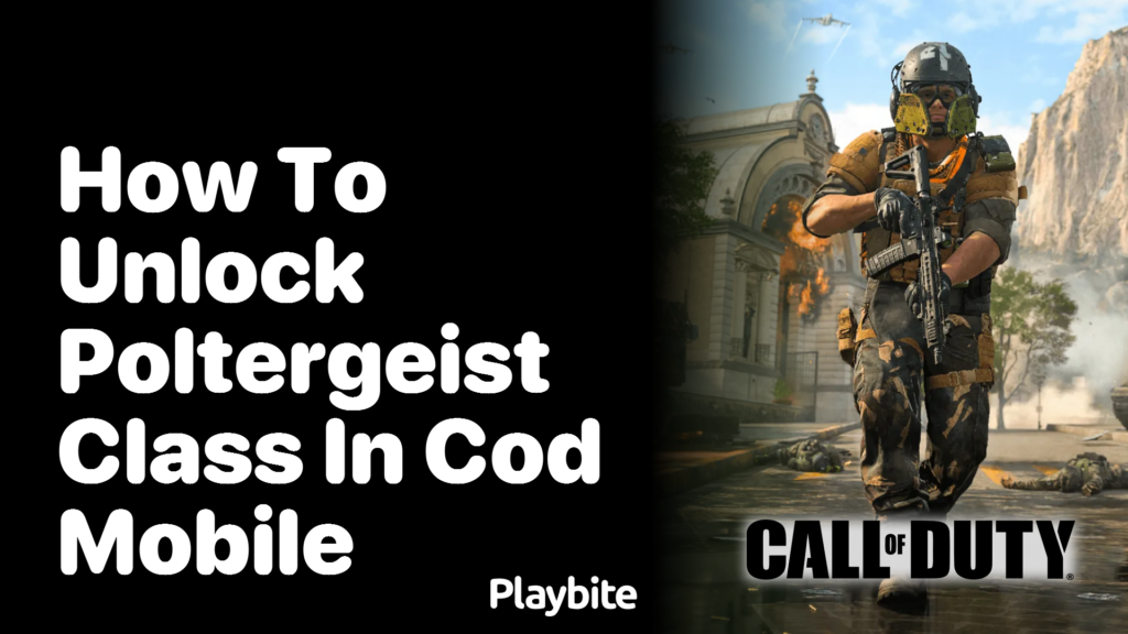 How to Unlock the Poltergeist Class in CoD Mobile - Playbite