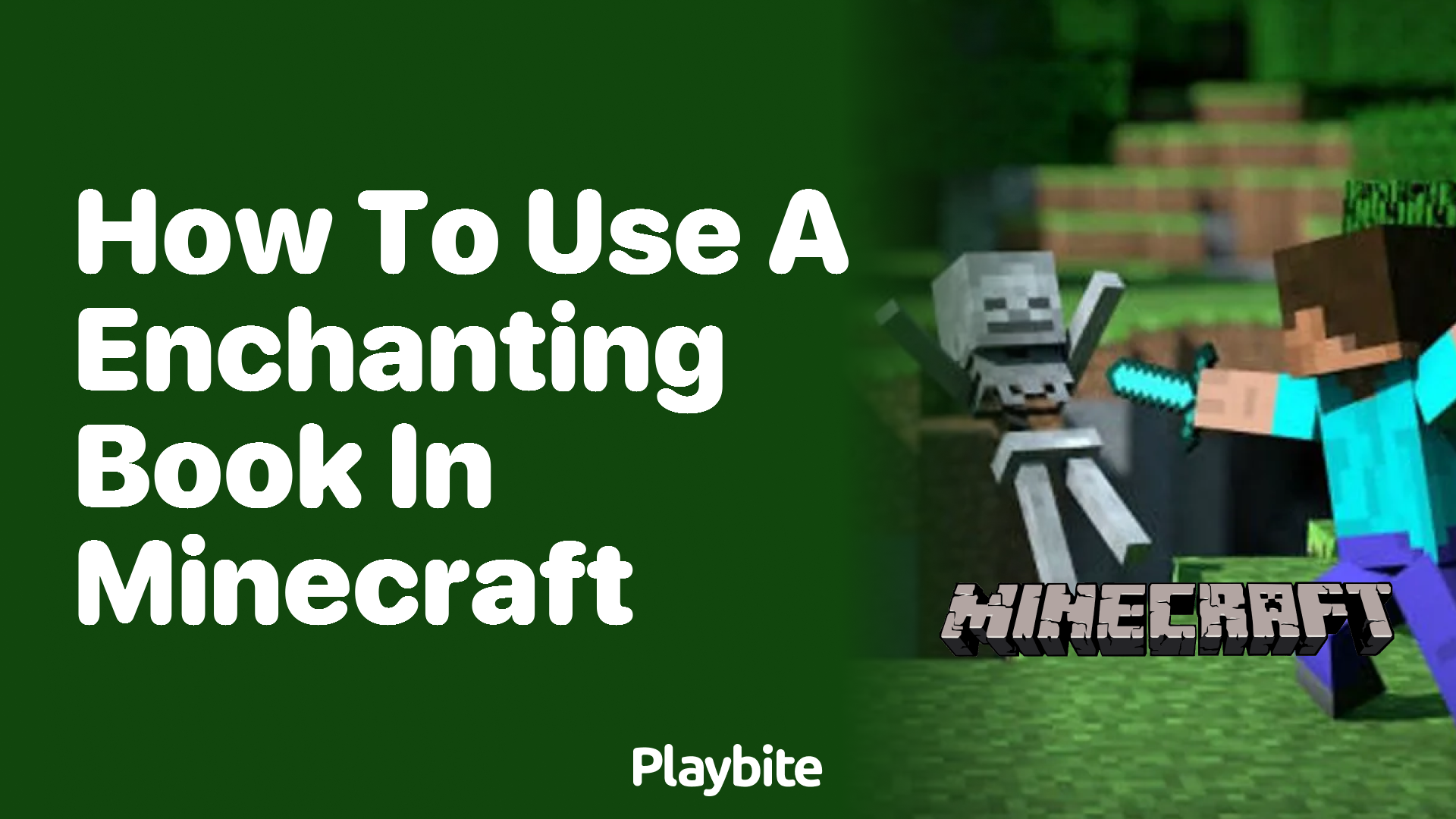 How to Use an Enchanting Book in Minecraft - Playbite