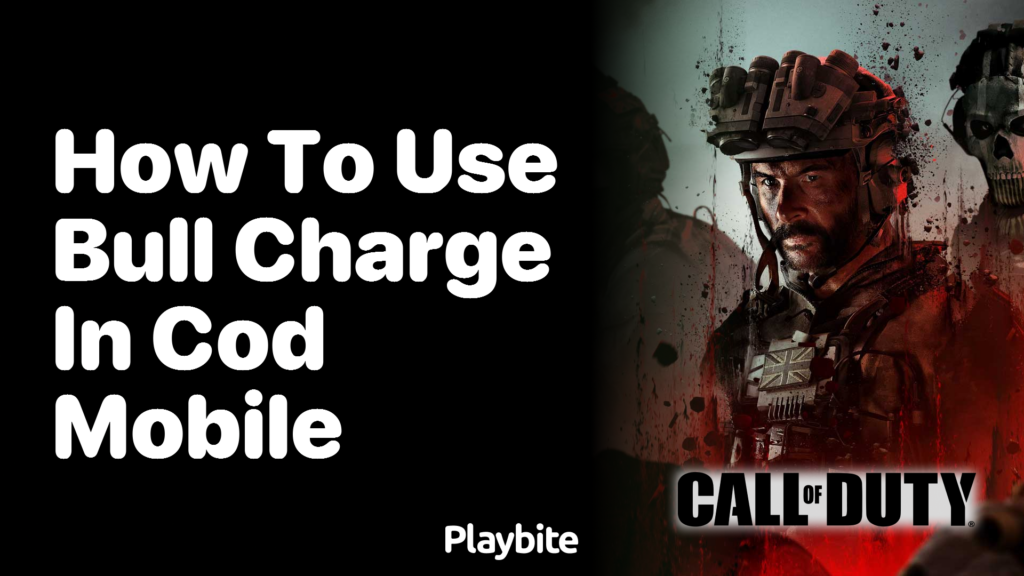 How to Use Bull Charge in COD Mobile? - Playbite