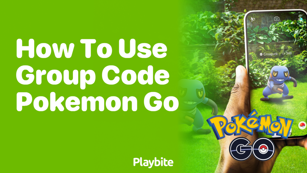 How to Use Group Code in Pokemon GO - Playbite