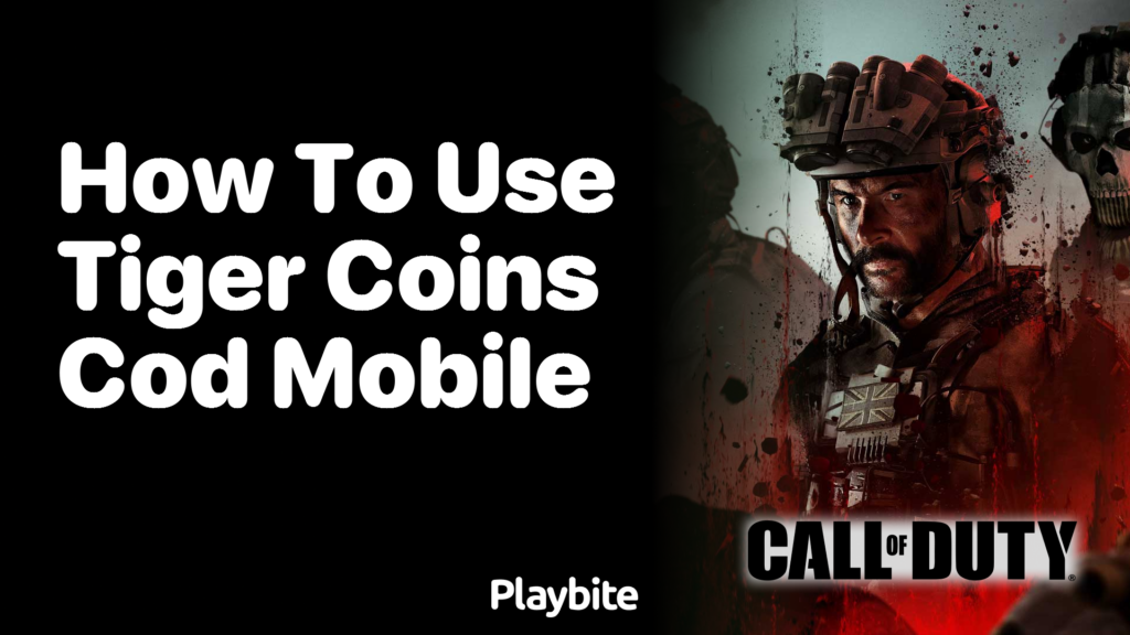 How to Use Tiger Coins in COD Mobile - Playbite